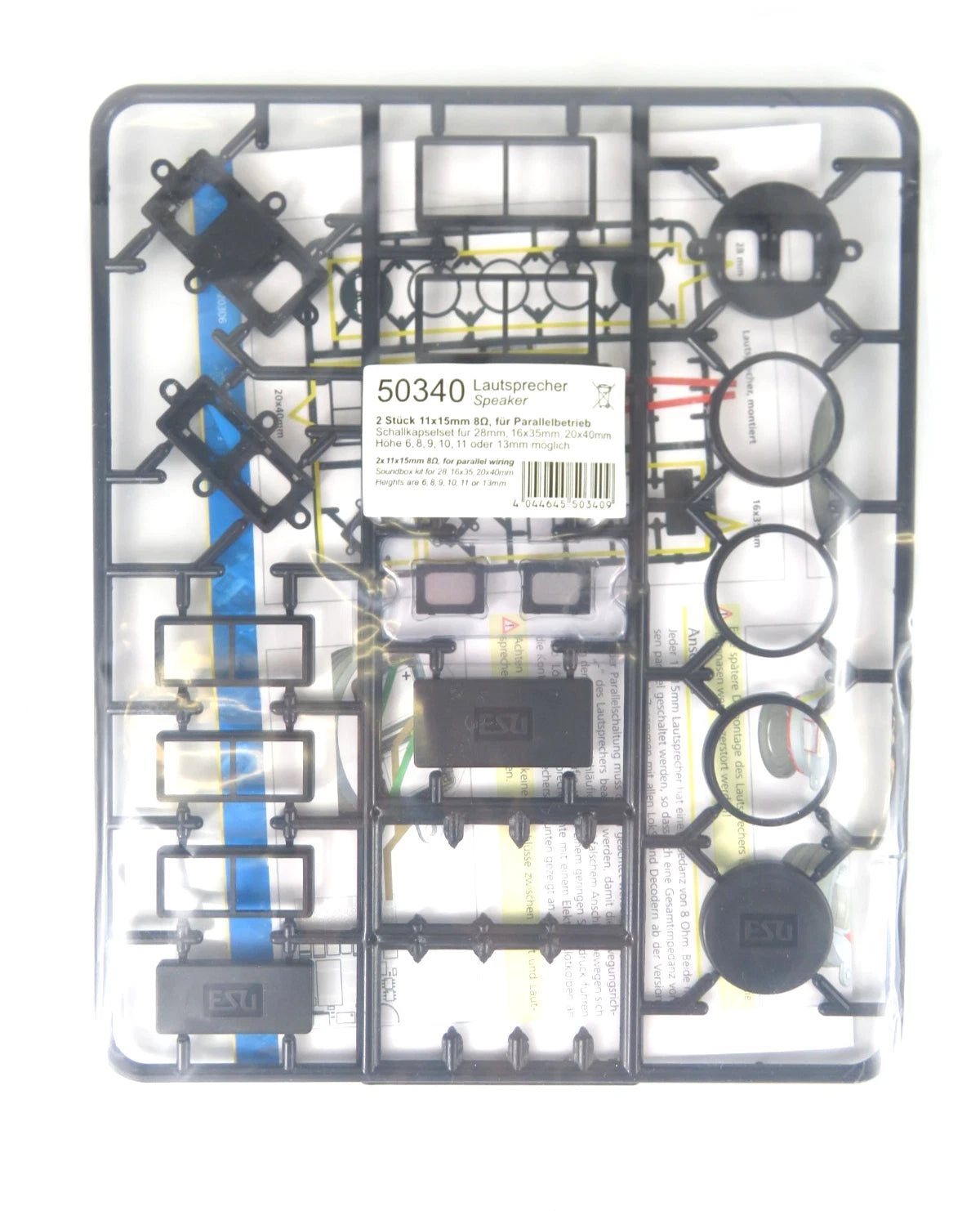 ESU 50340 Modular Dual Speaker Baffle Set With 2 Sugar Cube Speakers K ...