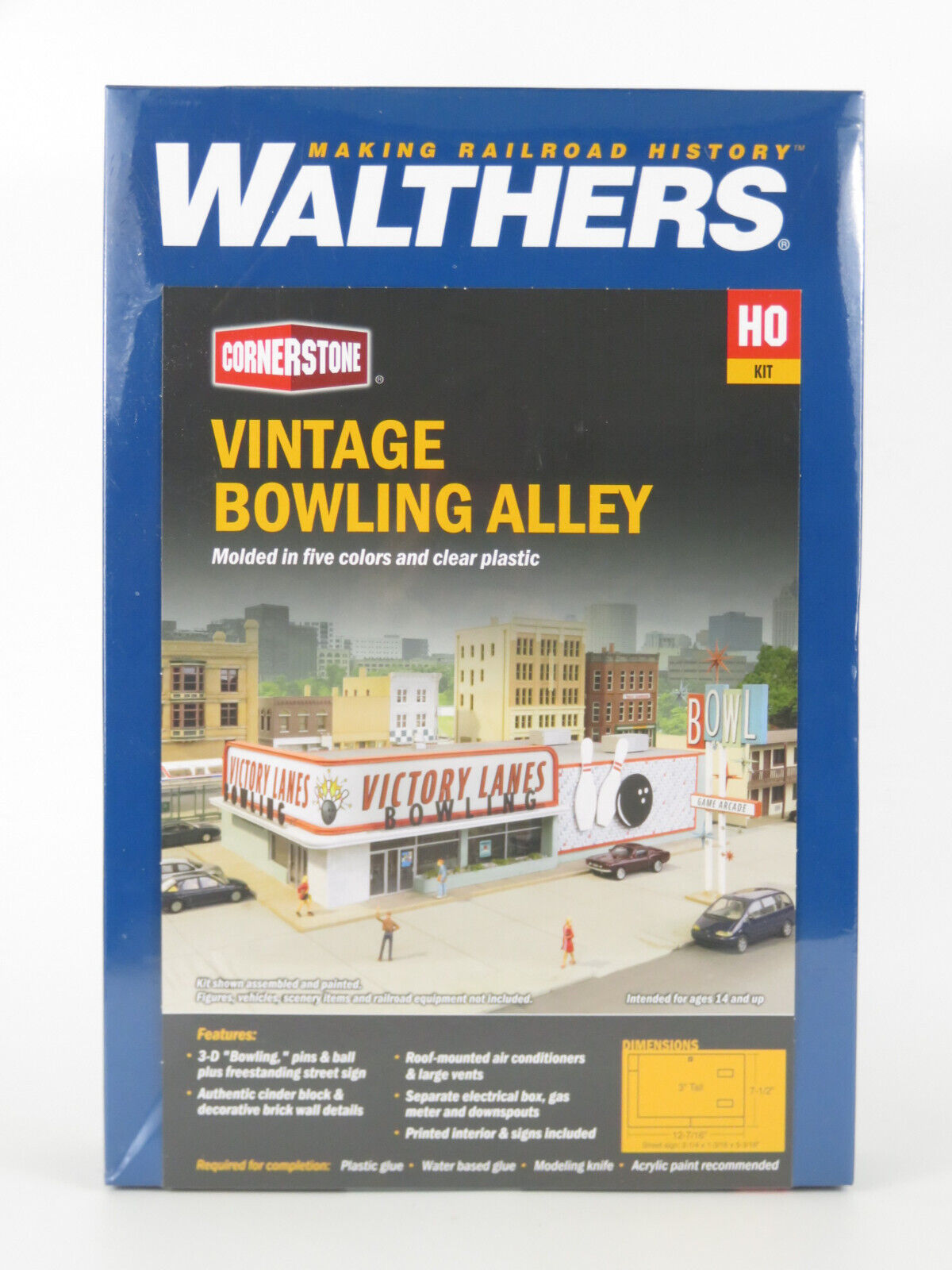 Walthers Cornerstone 933-4118 HO Scale Vintage Bowling Alley Unassembl ...