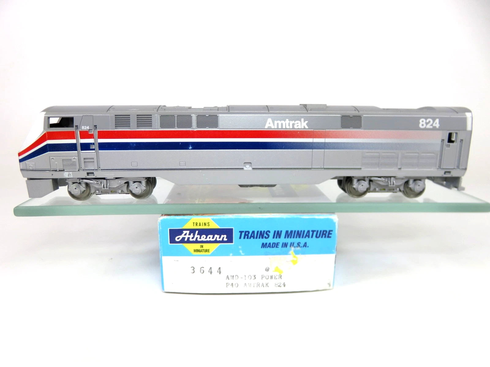 Vintage Athearn Blue Box 3644 HO Scale Amtrak GE P40 AMD-103 Diesel Lo ...