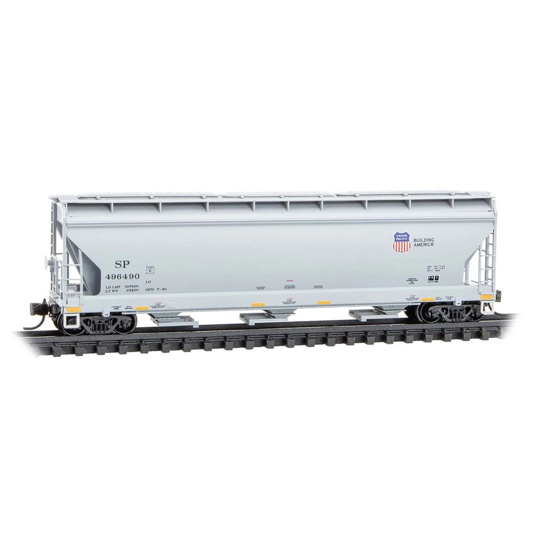 Micro Trains 09400970 N Scale Union Pacific Ex. SP 3-Bay Covered Hoppe ...