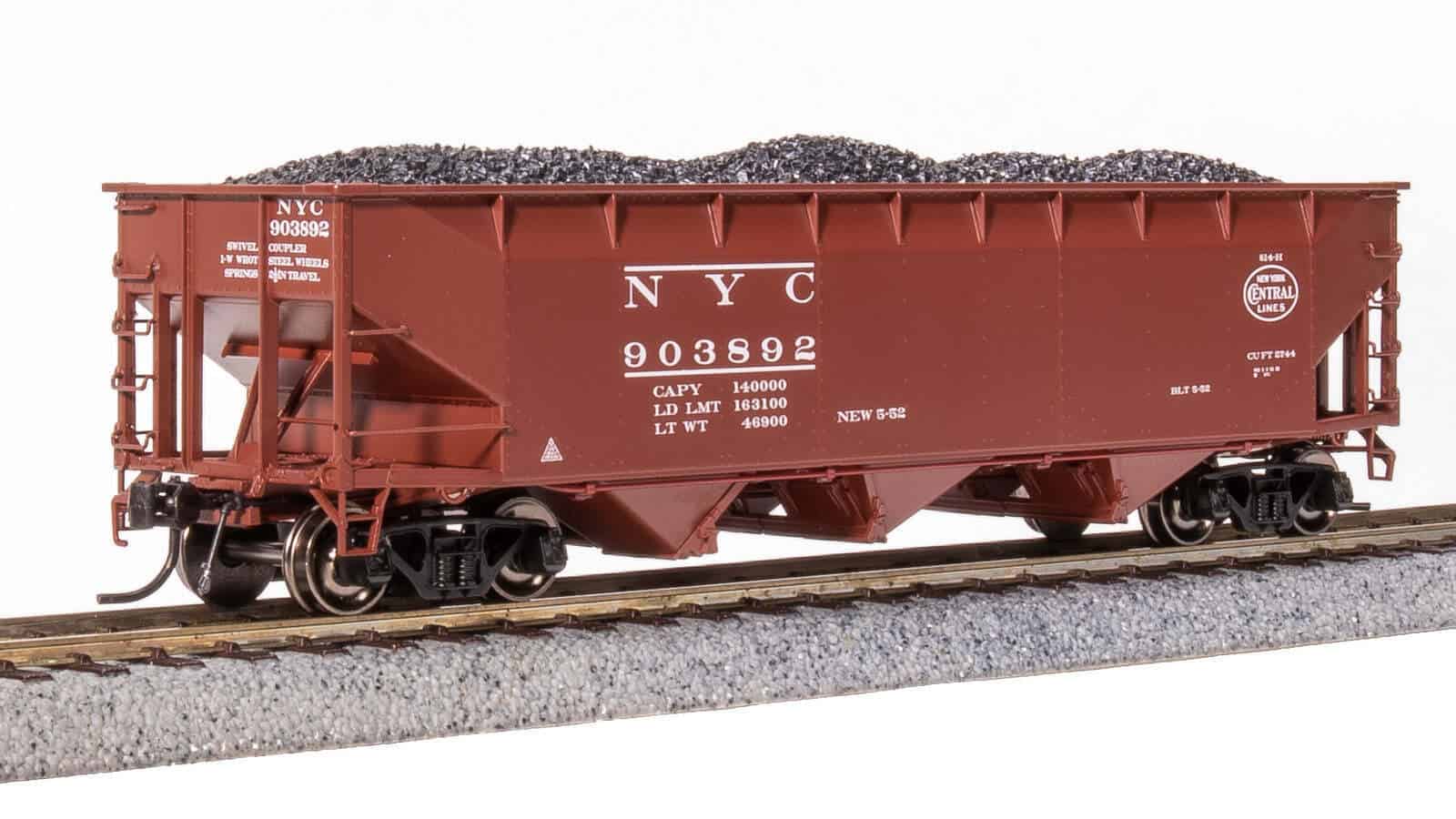Broadway Limited 7384 HO Scale AAR 70-ton Triple 3-Bay Hopper New York ...