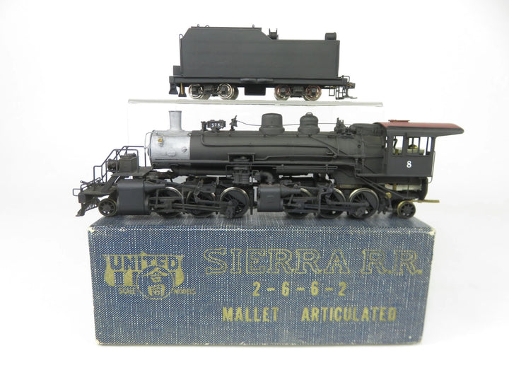 Pacific Fast Mail Brass HO Scale Sierra RR 2-6-6-2 Mallet Steam Locomo ...