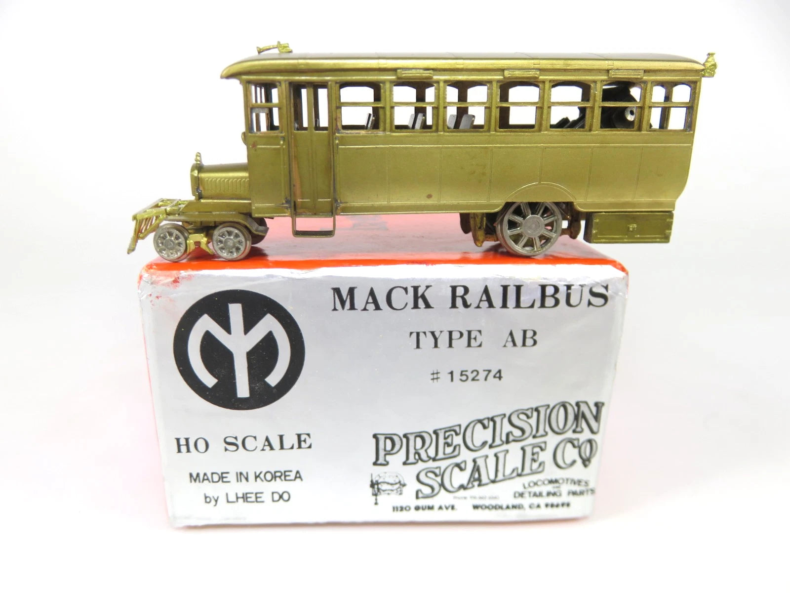 Precision Scale Co. 15274 HO Scale Brass Mack RailBus Type AB ...