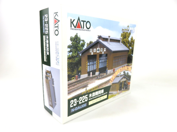 Kato 23-225 N-Scale 2-Stall Wooden Engine House Kit NIB – Nightwatch Trains