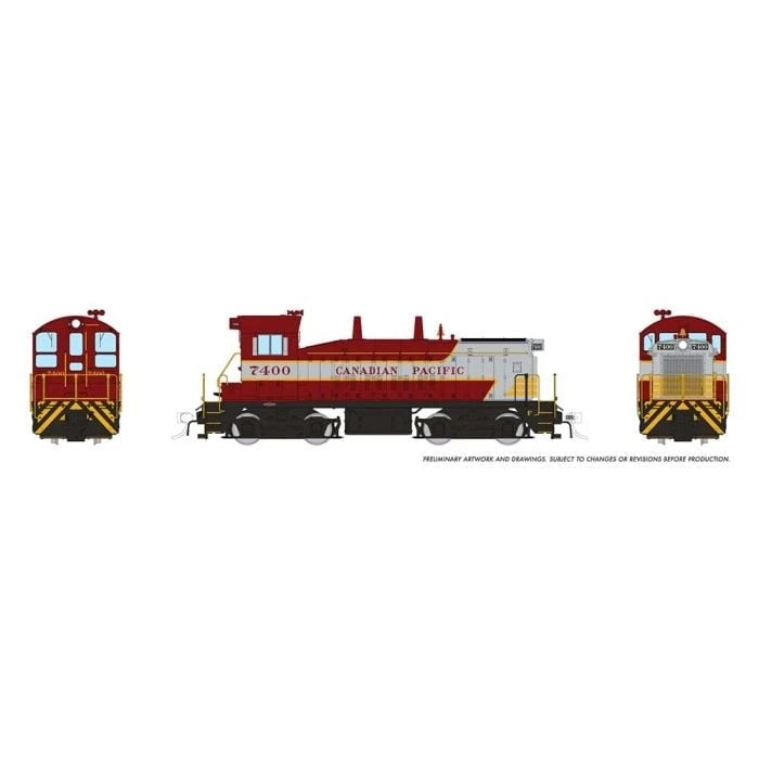 Rapido 27574 HO Scale CP Canadian Pacific EMD SW9 Locomotive #7400 DCC ...