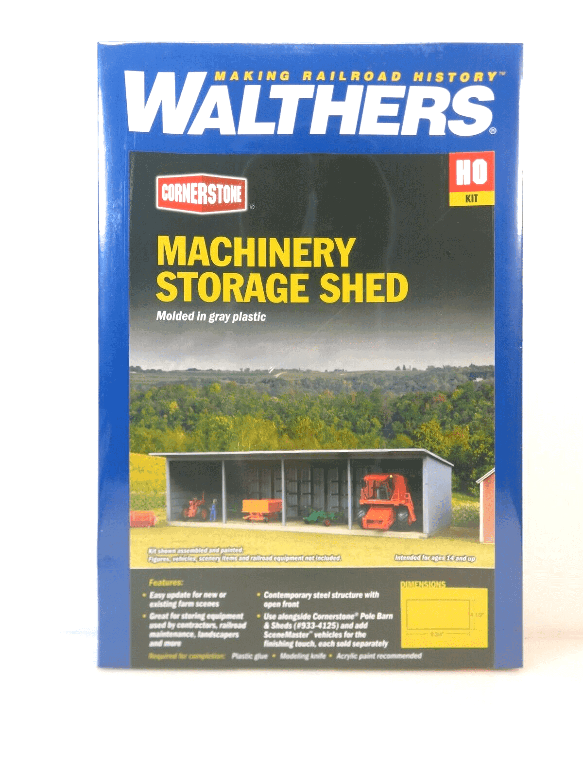 Walthers Cornerstone 933-3347 HO Scale Machinery Storage Shed Kit NIB ...