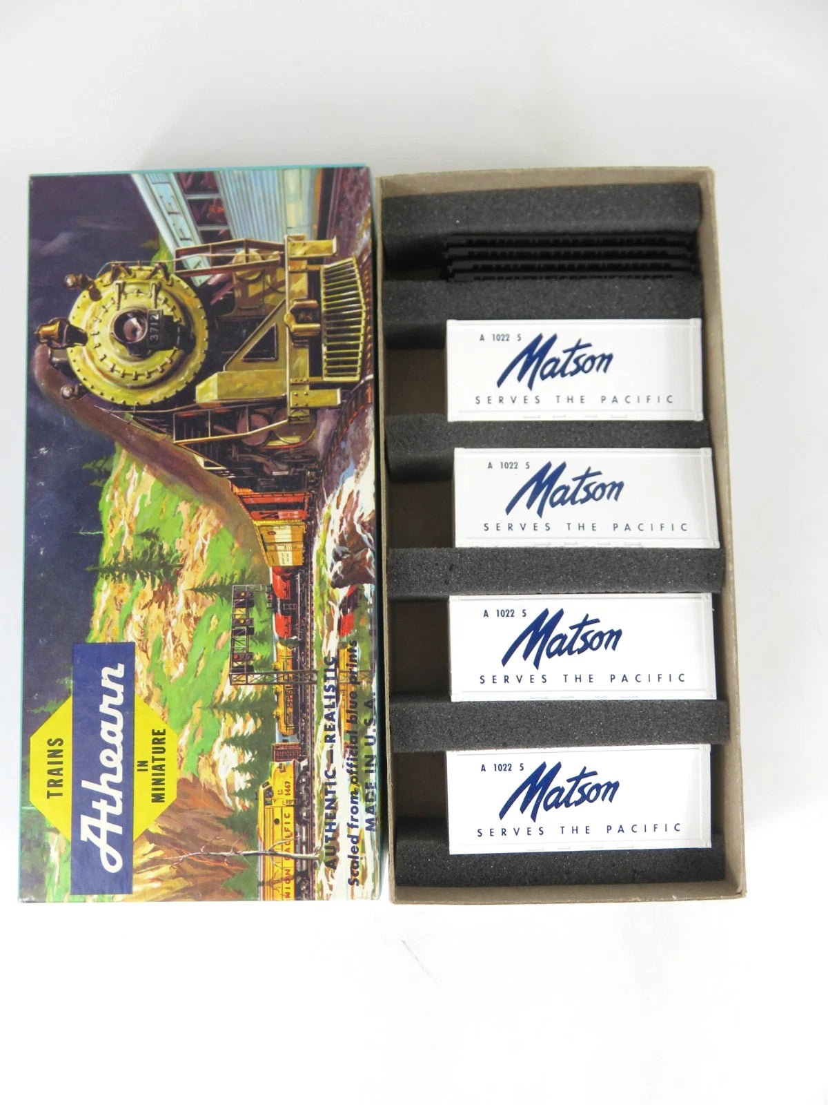 Athearn 2045 HO Scale 20' Smooth Side Containers Matson 4-Pack Kit NOS ...