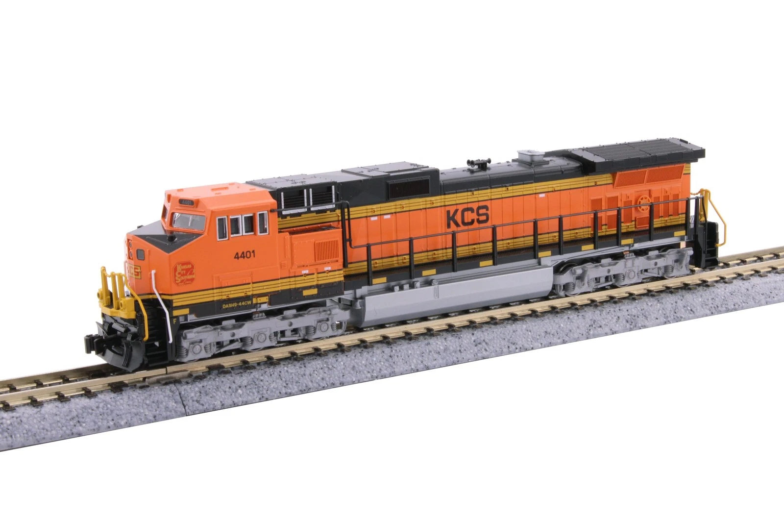Kato 176-3520 N Scale KCS (Ex BNSF) GE C44-9W "Dash-9" Diesel Locomoti ...