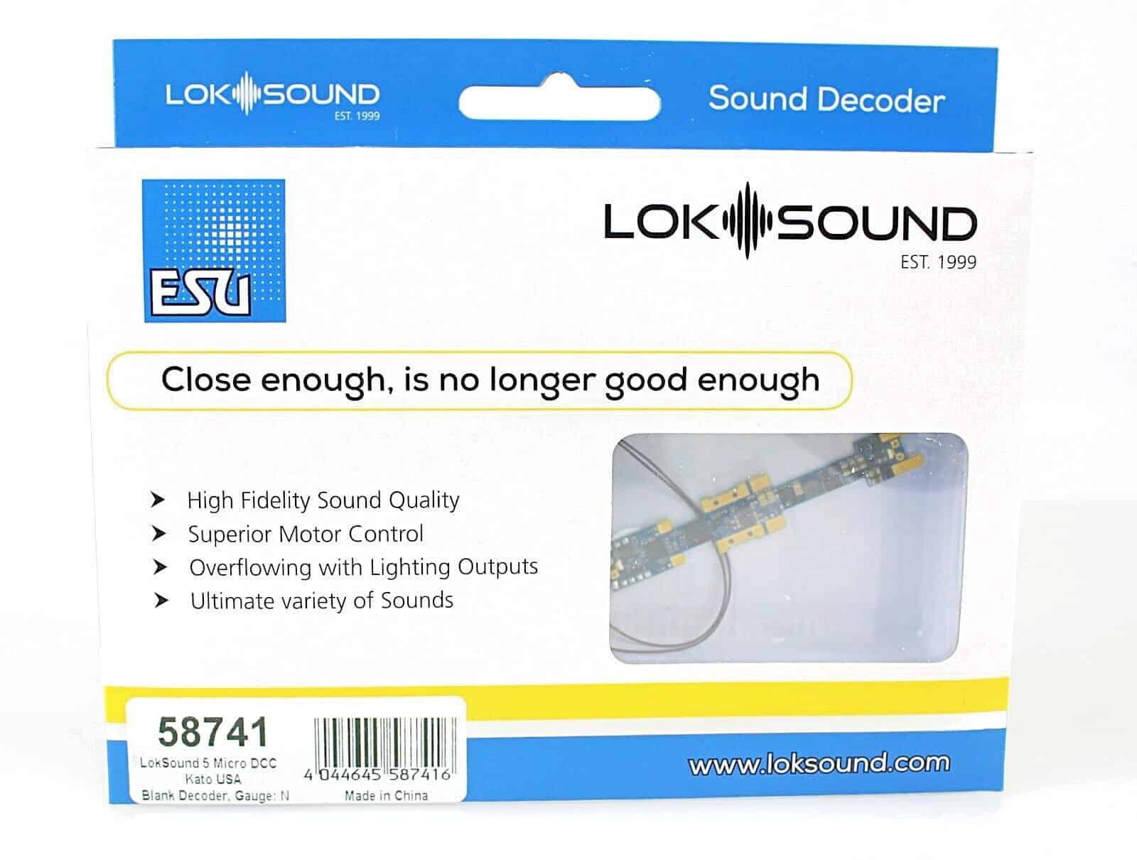 ESU 58741 LokSound 5 Micro Direct *Blank* DCC Sound Decoder Kato USA ...