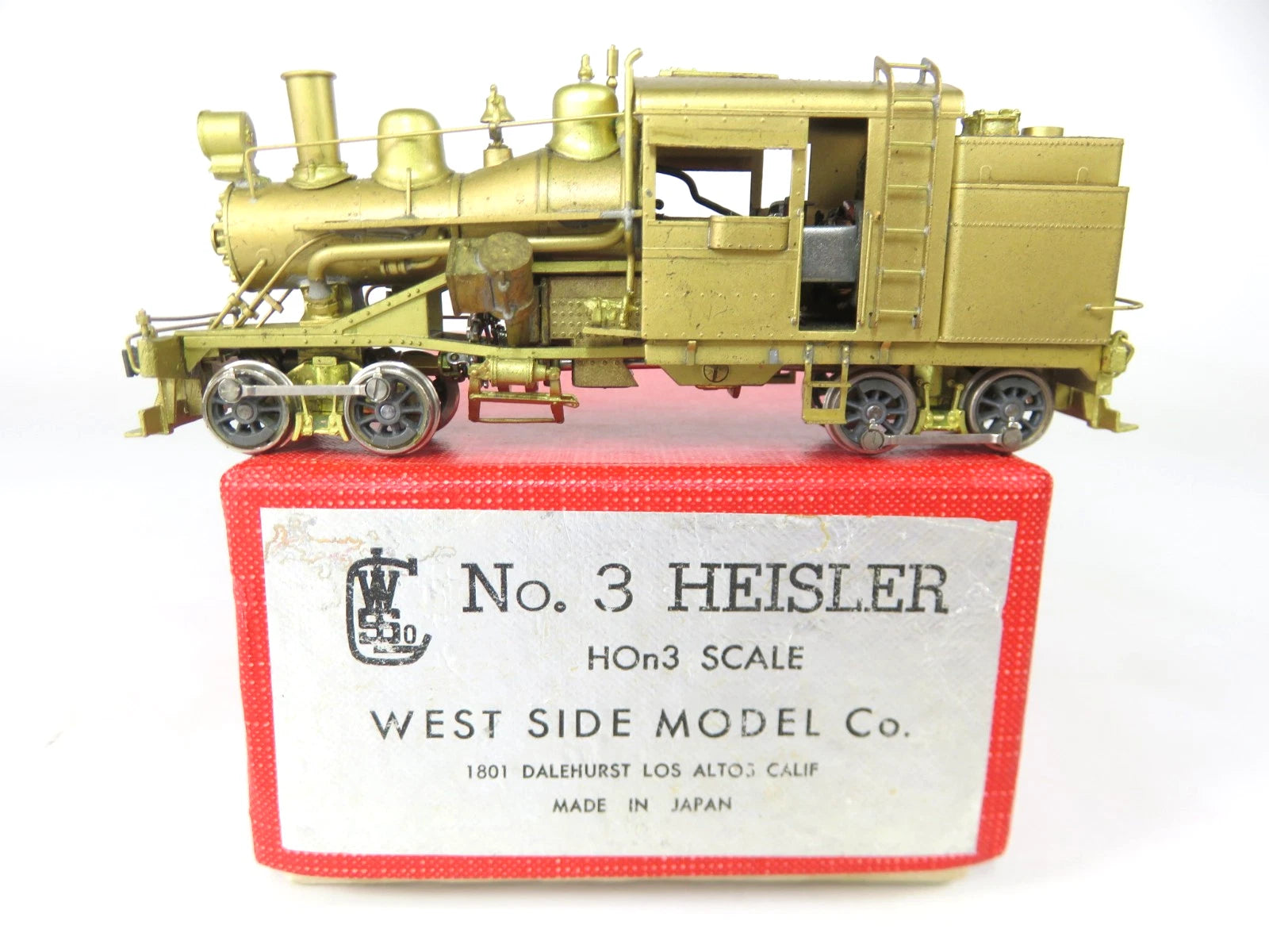 West Side Model Company Brass HO Scale No. 3 Heisler Steam Locomotive ...