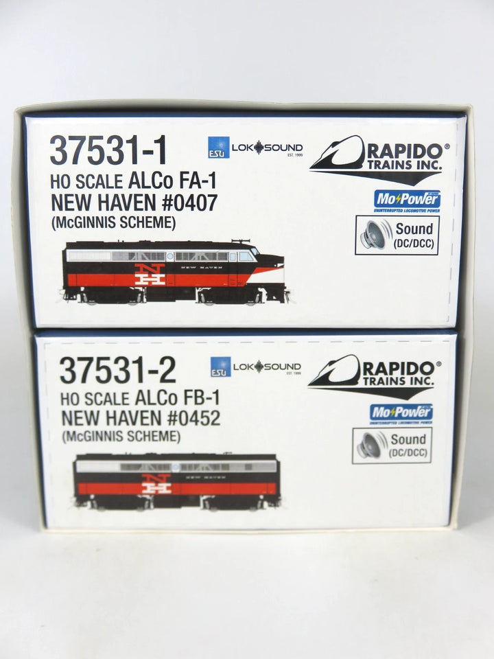 Rapido 37531 HO Scale New Haven Alco FA1 FB1 Diesel Locomotive Set DCC ...