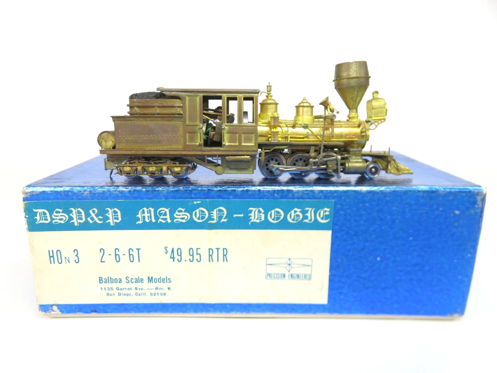 Baloa Scale Models Brass HOn3 Scale DSP&P Mason Bogie 2-6-6T Steam Loc ...