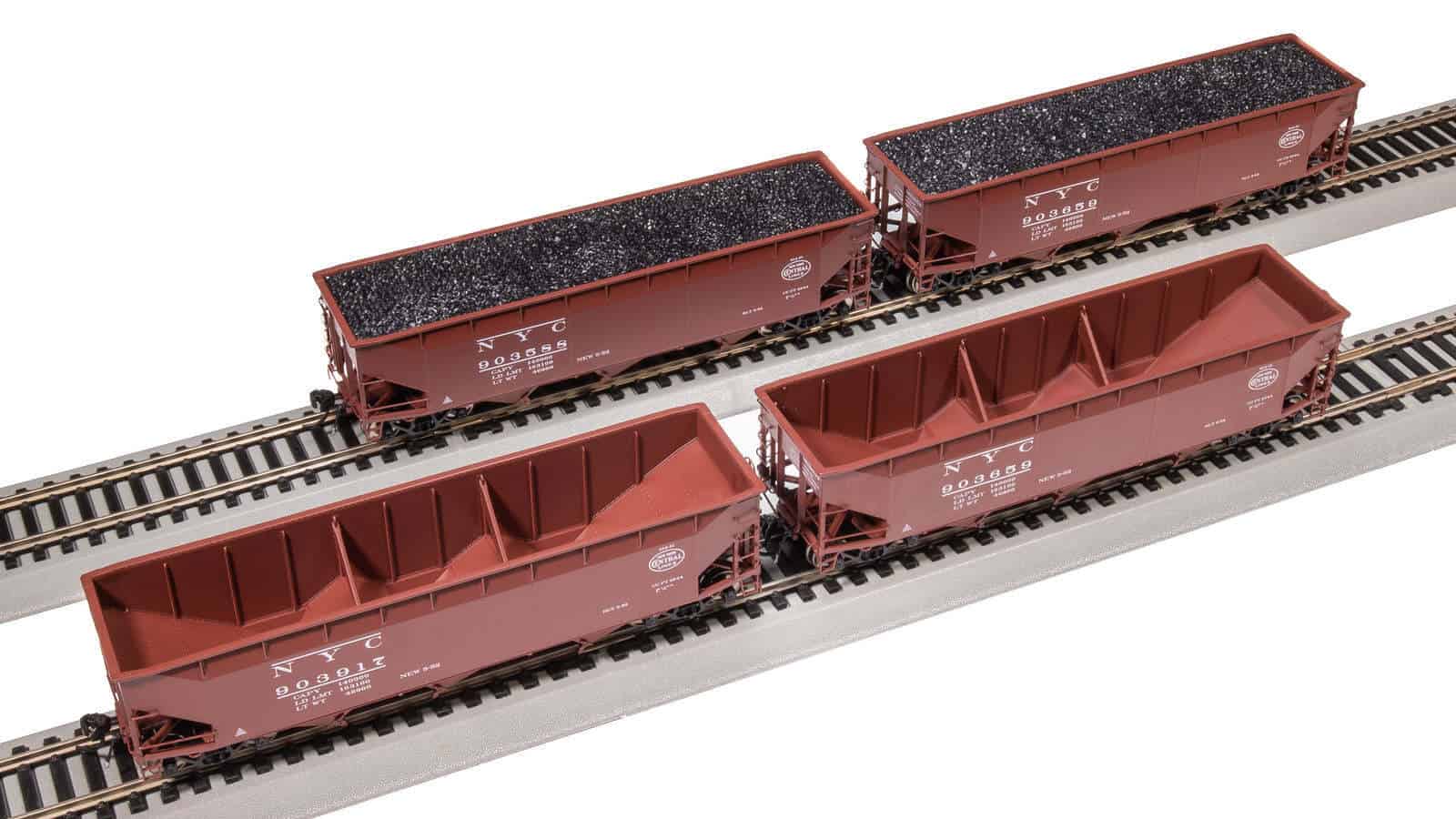Broadway Limited 7376 HO New York Central AAR 70-ton Triple 3-Bay Hopp ...