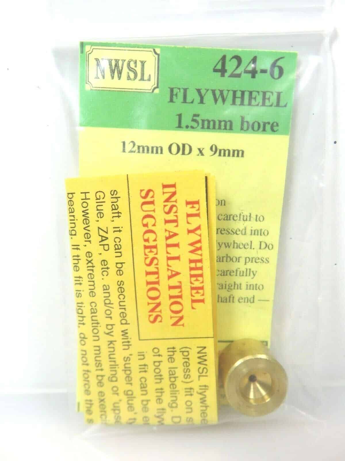 Northwest Short Line #424-6 NWSL Brass 12MM Flywheel for N Scale Locom ...